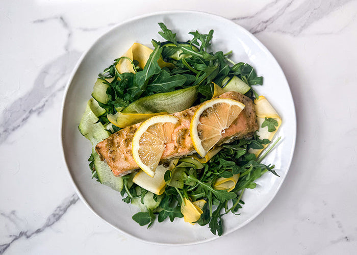Slow Roasted Salsa Verde Salmon